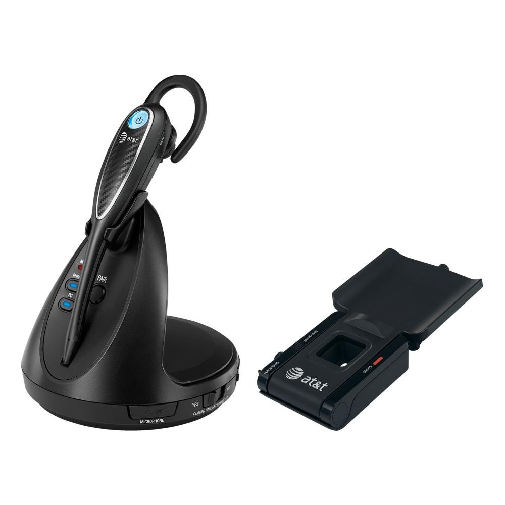 AT&T DECT 6.0 Cordless Headset with Softphone Call Manager and Handset ...