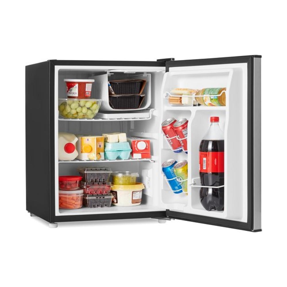 2-GIG 2.7 Cu ft Single Door Compact Refrigerator, Stainless Steel
