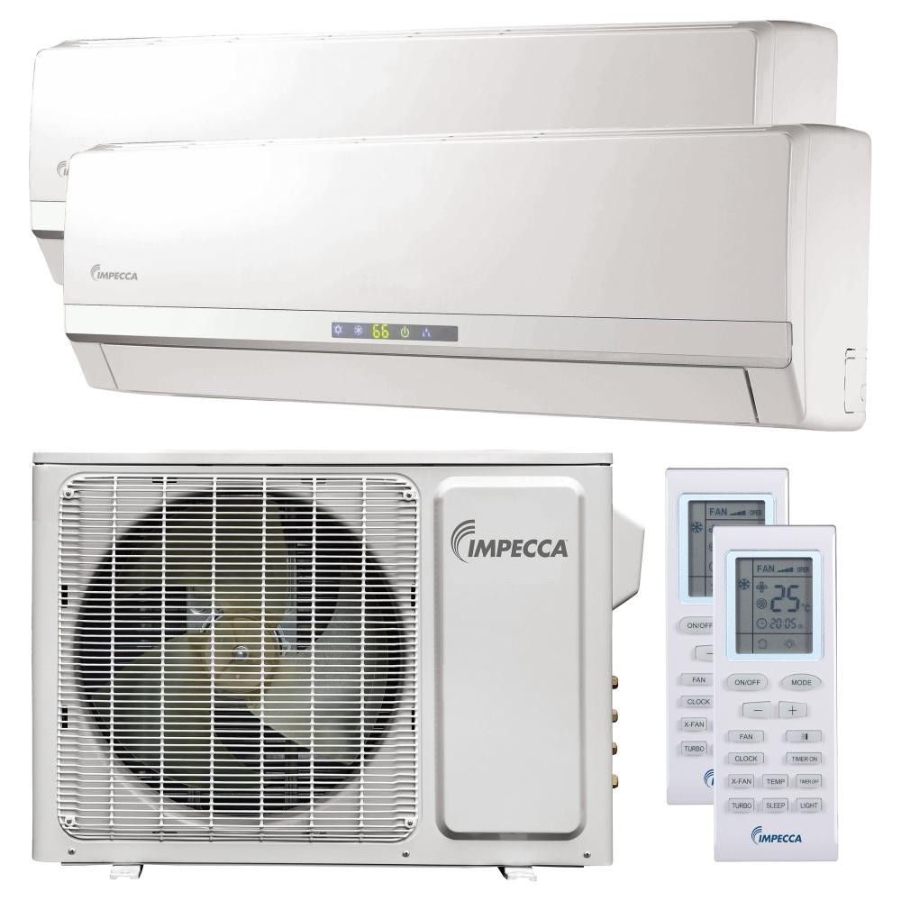 IMPECCA Flex Series Two 9,000BTU Units Wall-Mounted Ductless Split ...